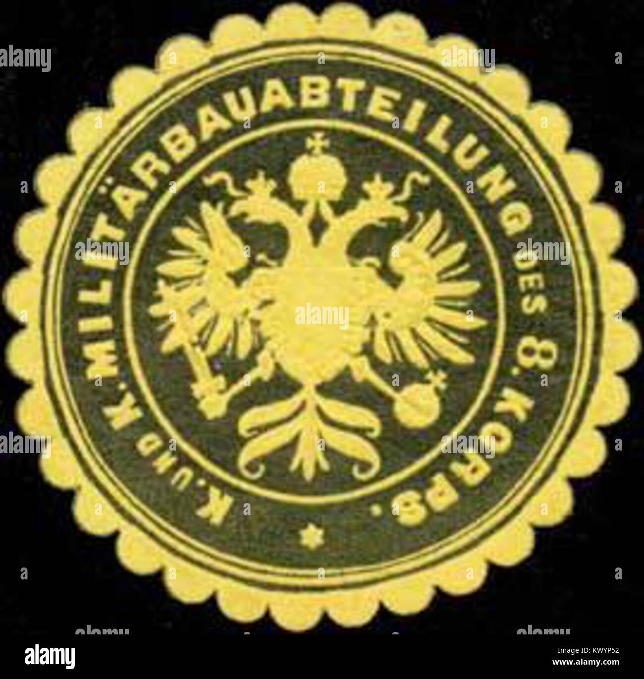 Seal of the Austro-Hungarian K. und K. Military Construction Department ...