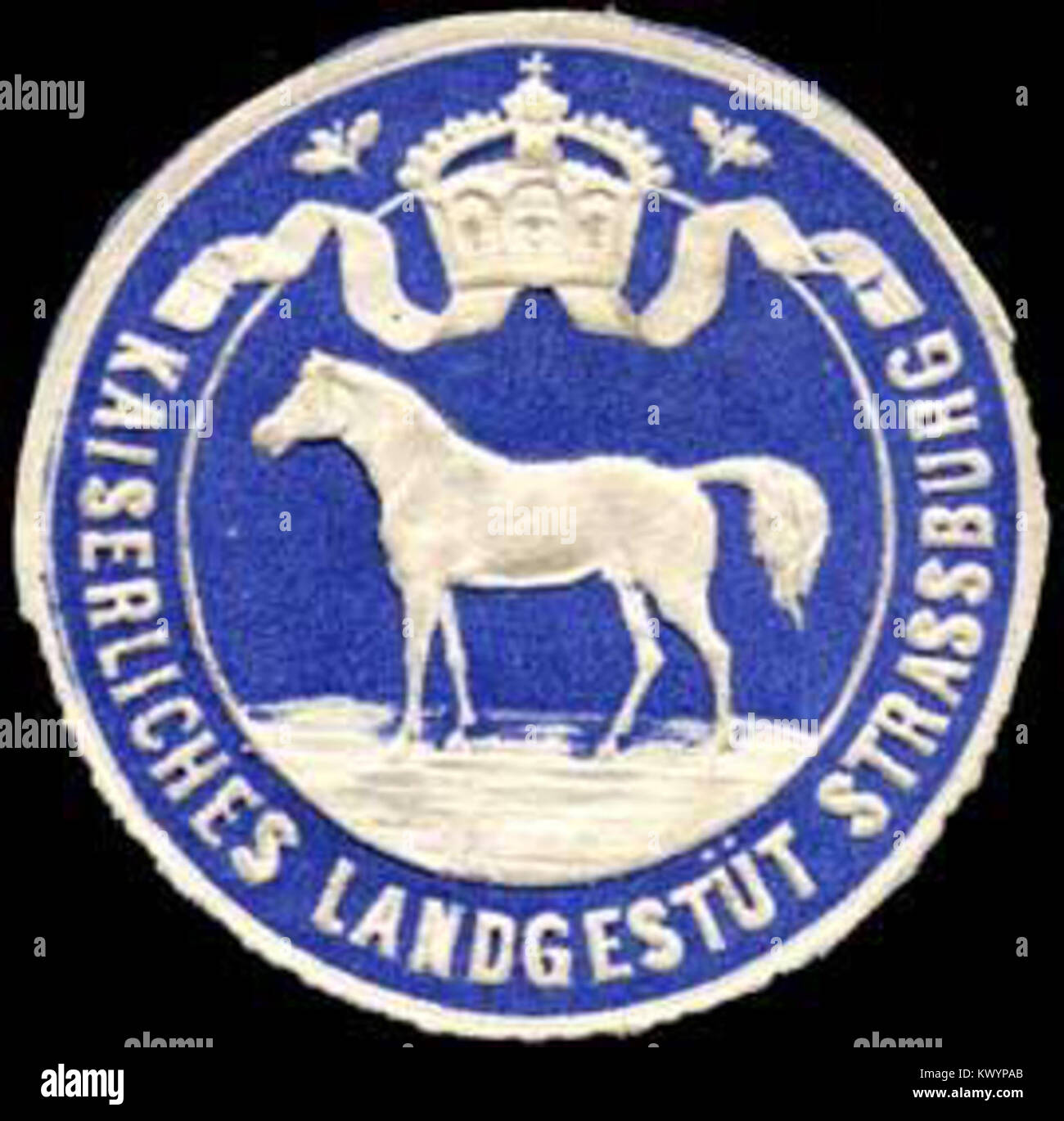 Siegelmarke Kaiserliches Landgestüt Strassburg W0296920 Stock Photo - Alamy