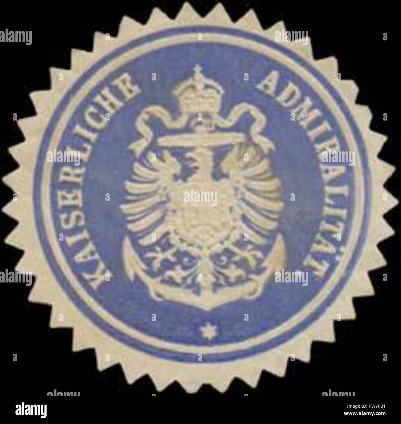 The 'Siegelmarke Kaiserliche Admiralität' represents a seal used by the ...