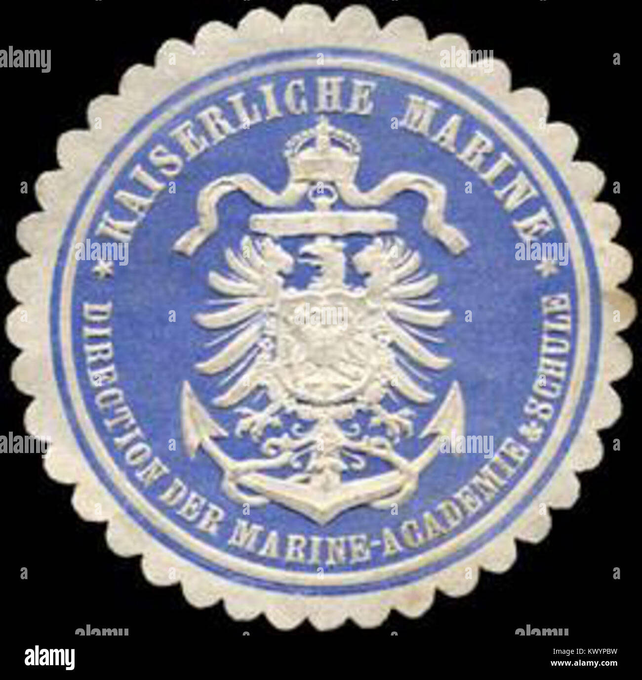 A seal from the Imperial German Navy, used by the Navy Direction and ...