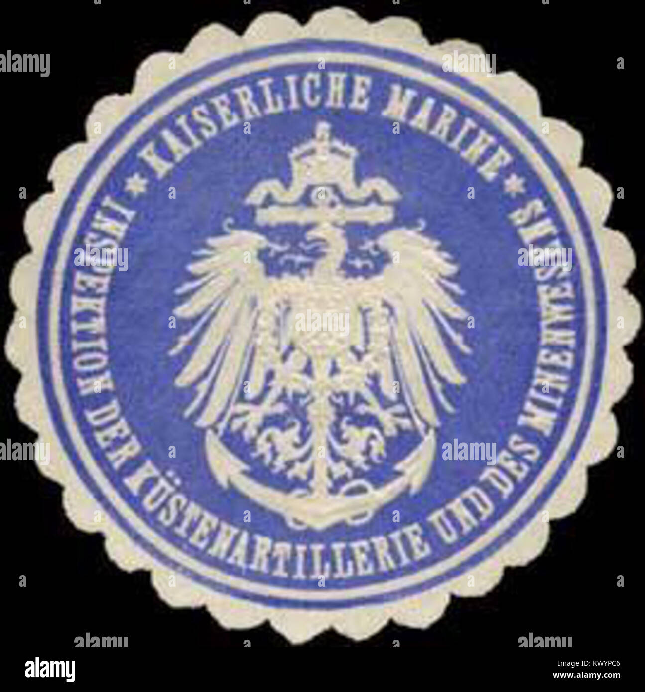 The image depicts the imperial navy seal used during an inspection of ...