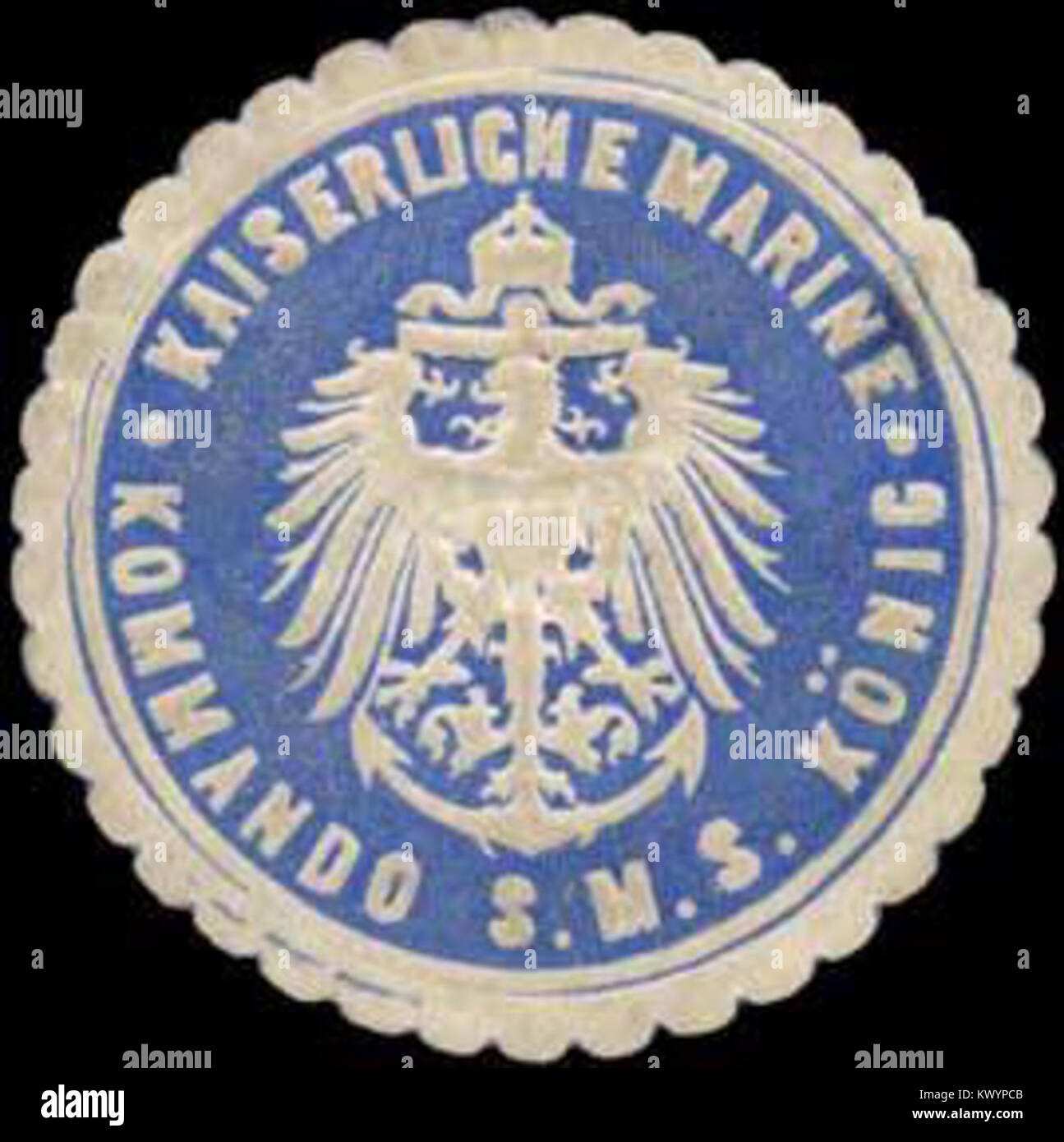 A seal stamp from the Imperial German Navy, featuring the command of ...
