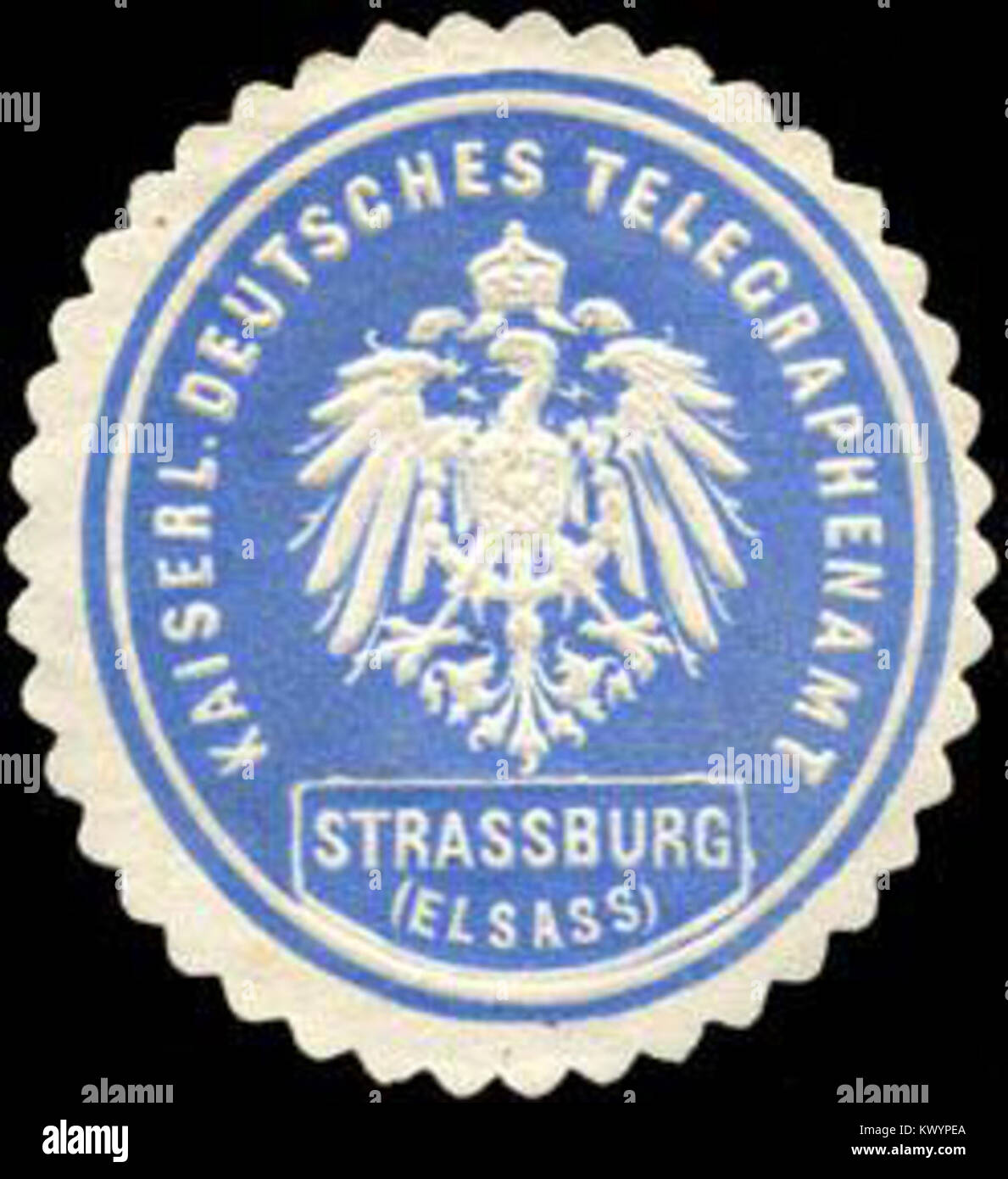 This refers to the seal of the Imperial German Telegraph Office in ...
