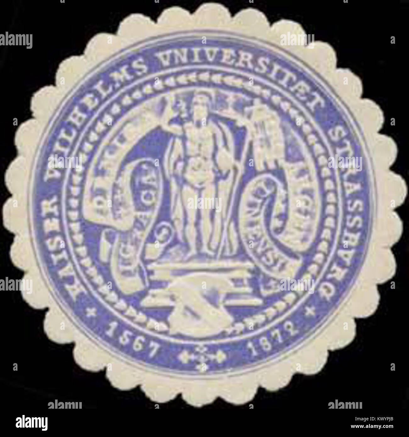 This seal represents the Kaiser Wilhelm University of Strasbourg. It ...