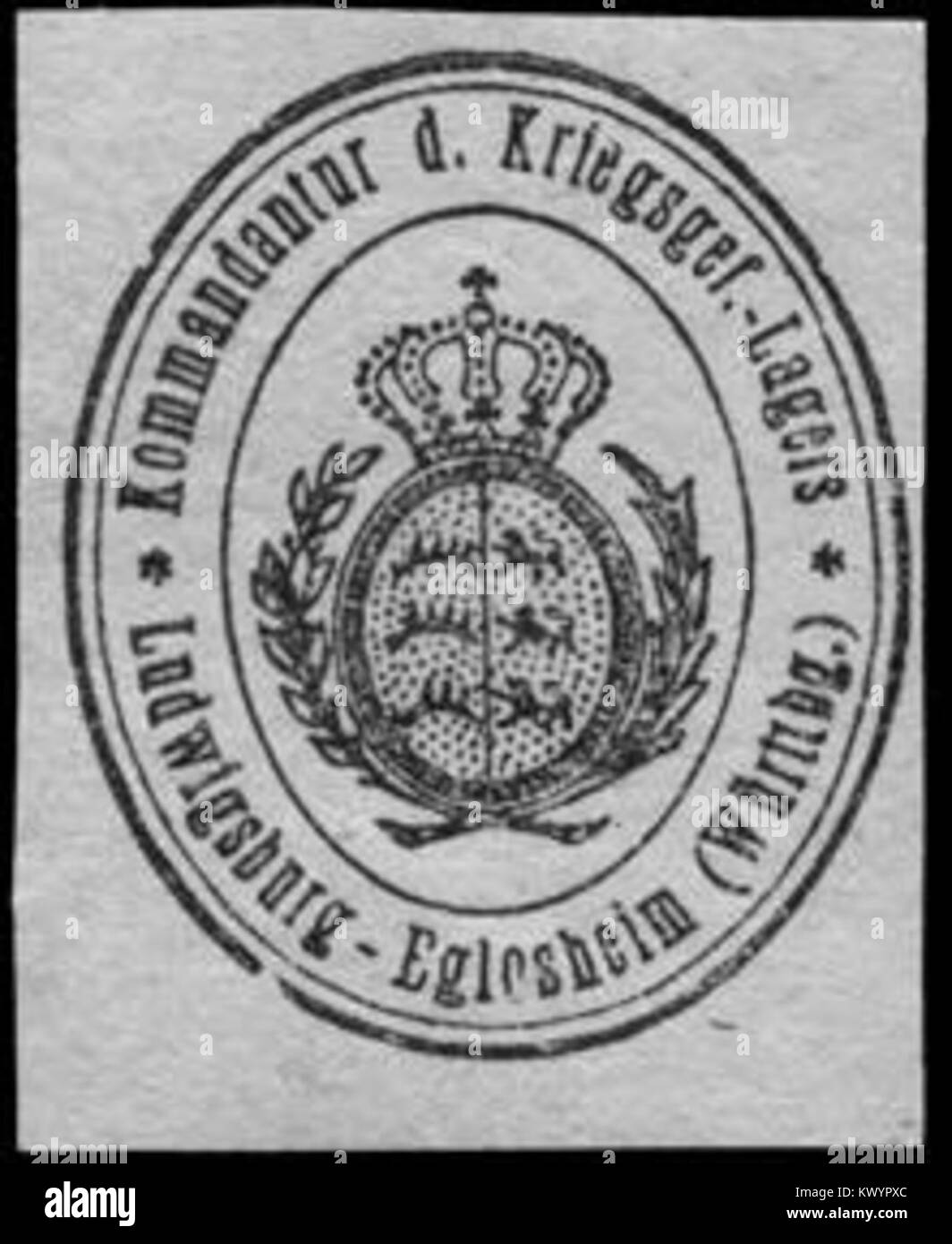This is the seal of the prisoner of war camp commandant's office in ...
