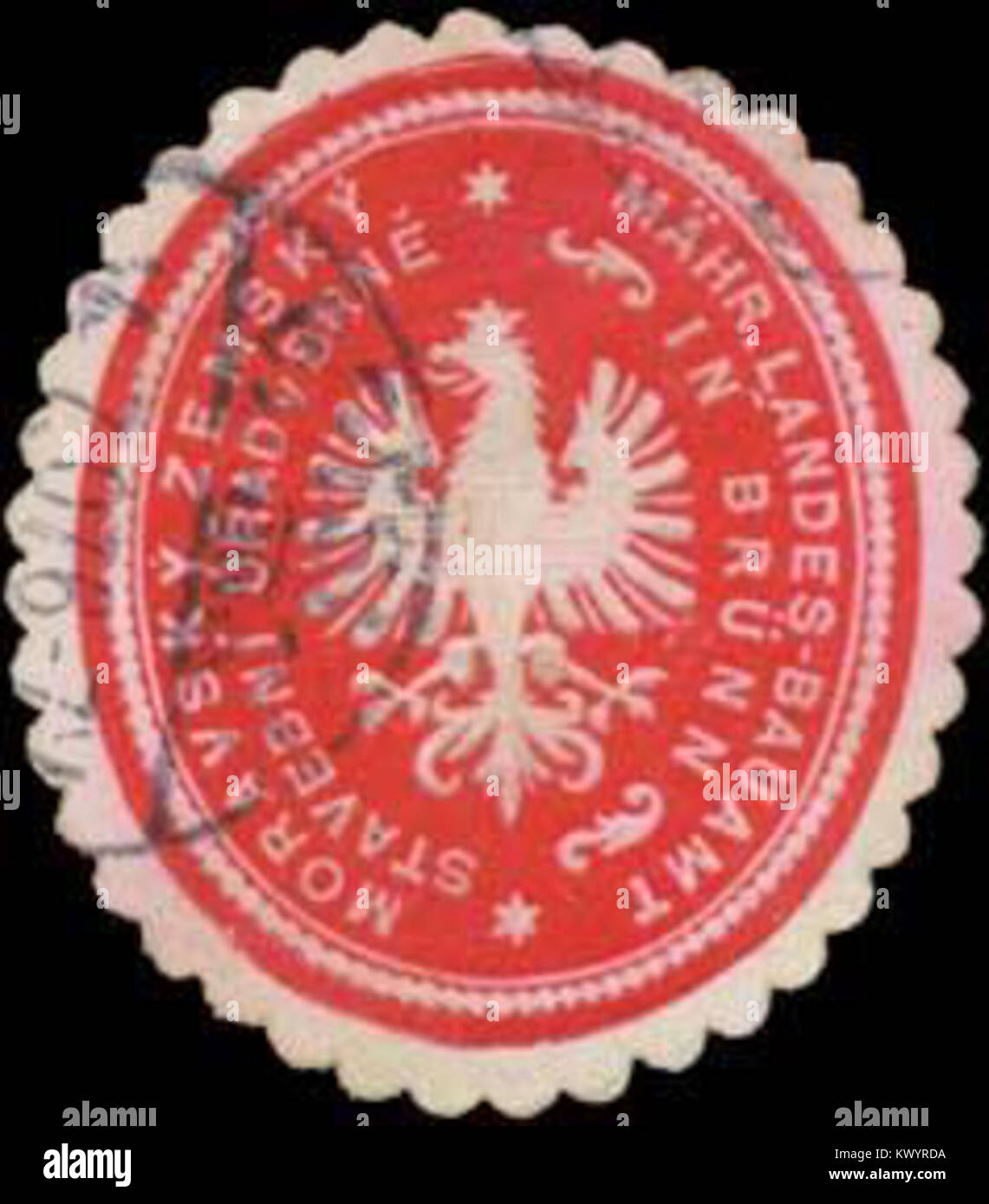 The Siegelmarke (seal) from the Landes-Bauamt in Brünn, now Brno ...