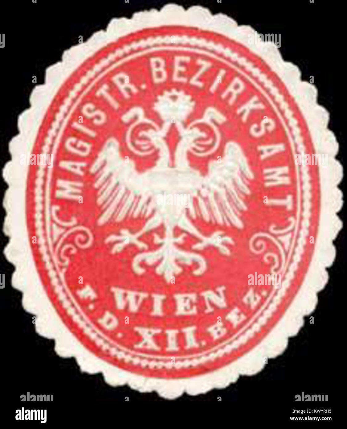 This image depicts a seal mark from the Magistrate District Office of ...