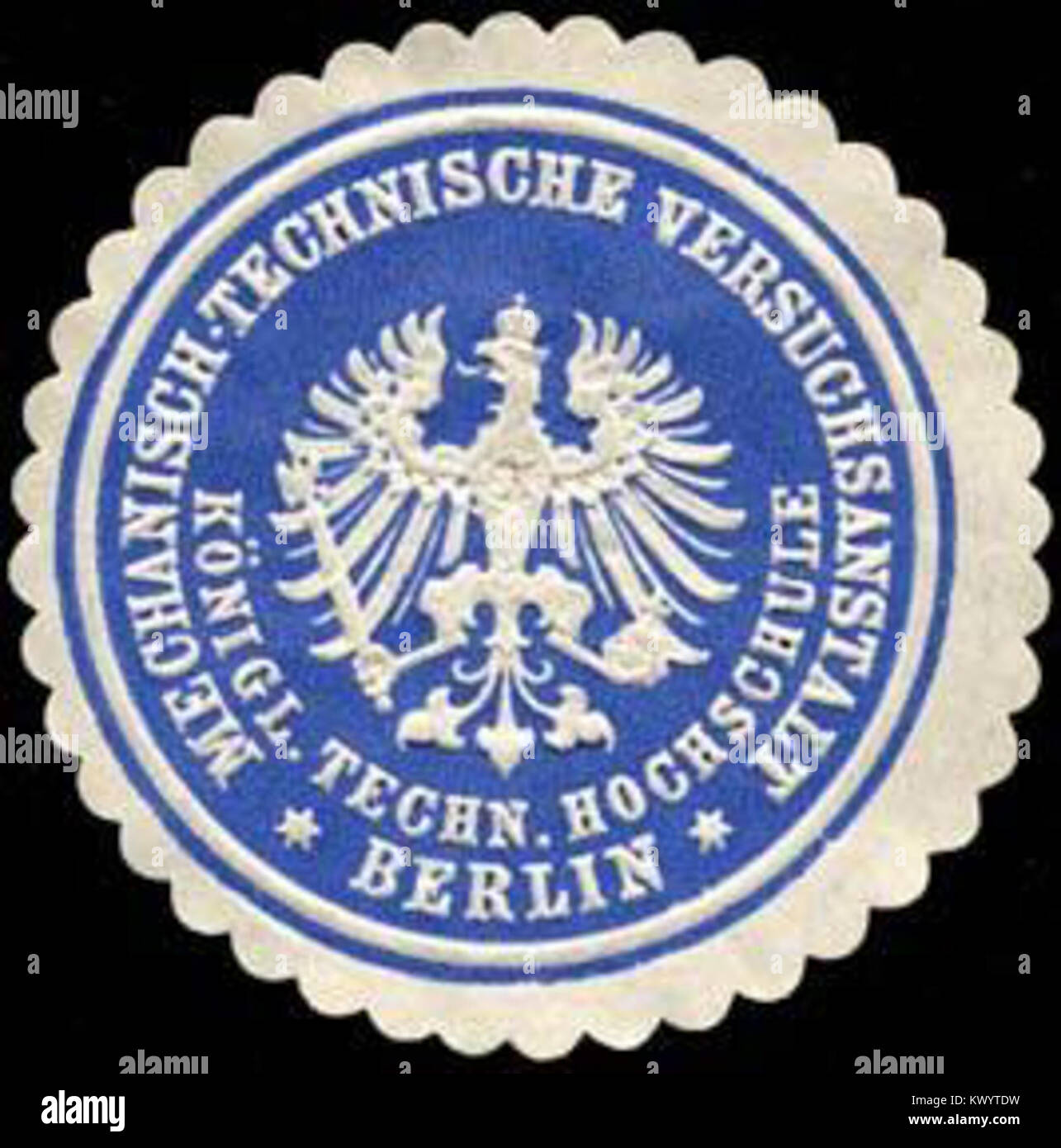 Embossed paper seal from the Mechanical-Technical Testing Institute of ...