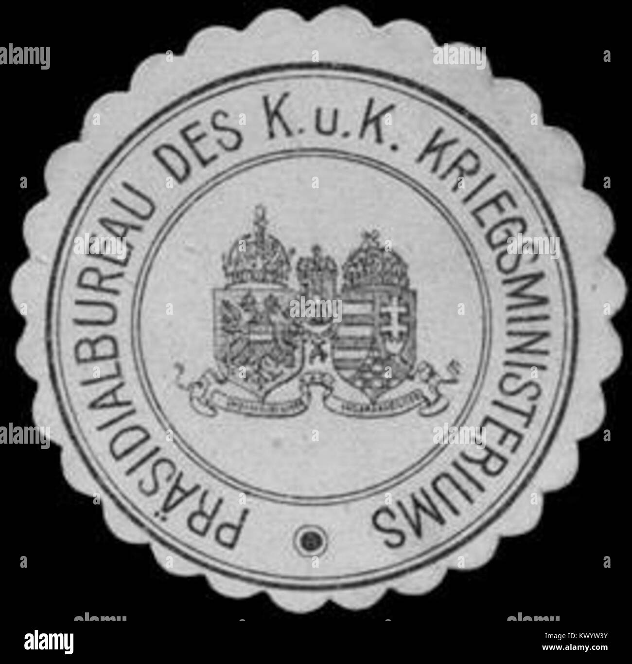 This seal mark from the Presidential Bureau of the Austro-Hungarian ...