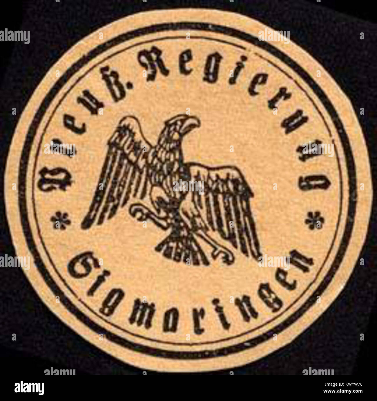 This seal mark represents the official emblem used by the Prussian ...