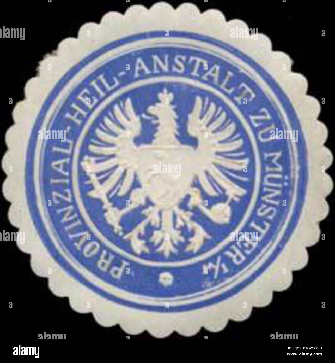 Seal of the Provincial Asylum in Münster, Germany, used for ...