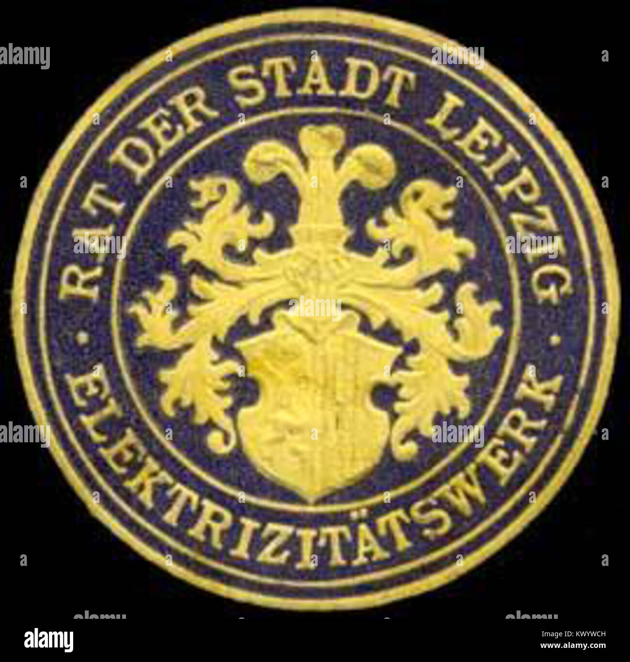 This seal represents the city council of Leipzig and its electric ...