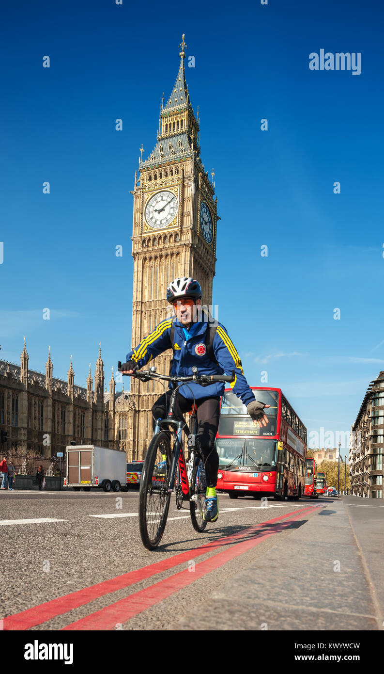 Westminster bridge road london cyclist hi-res stock photography and ...