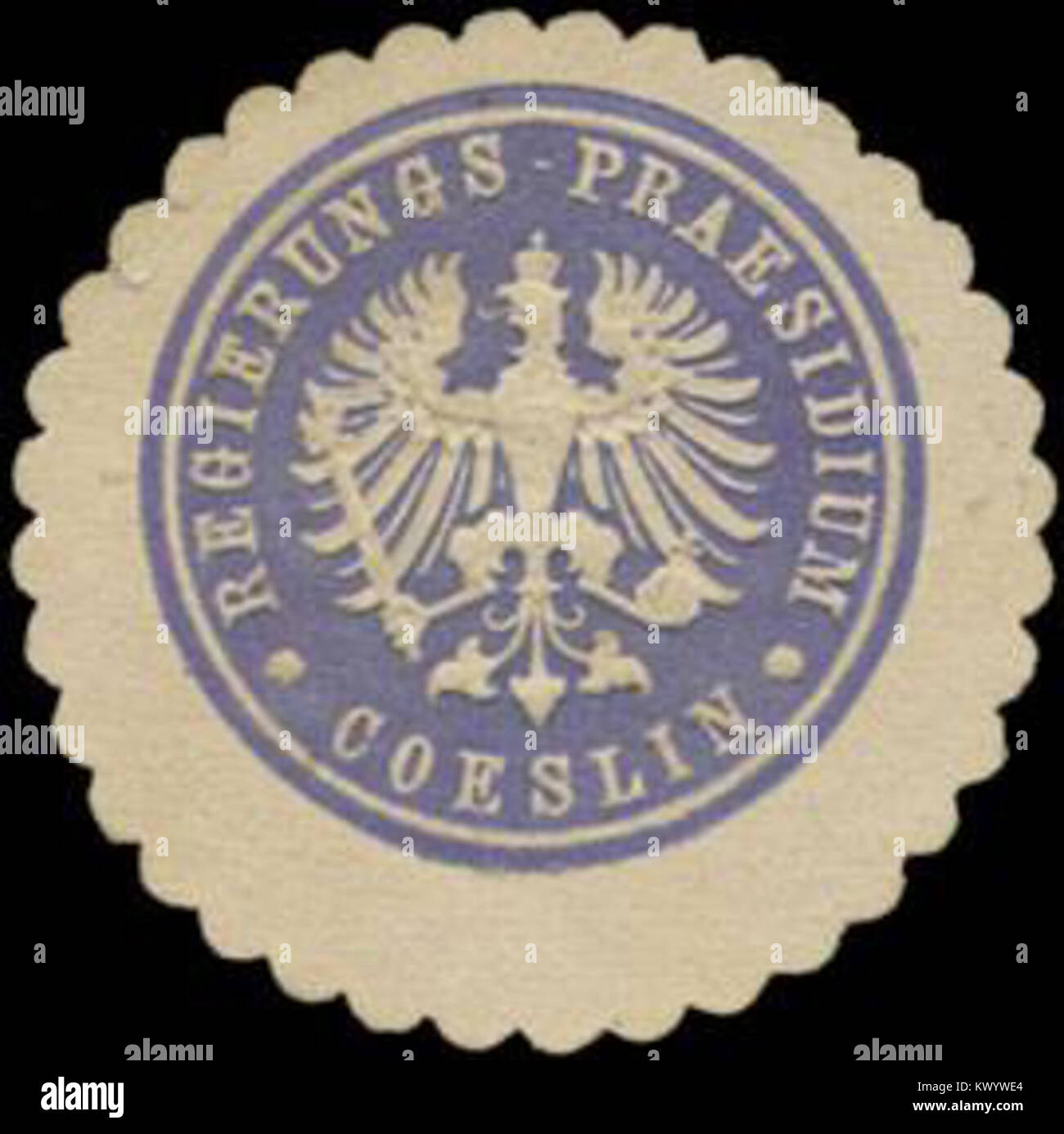 A seal from the Regierungs-Präsident (Government President) office in ...