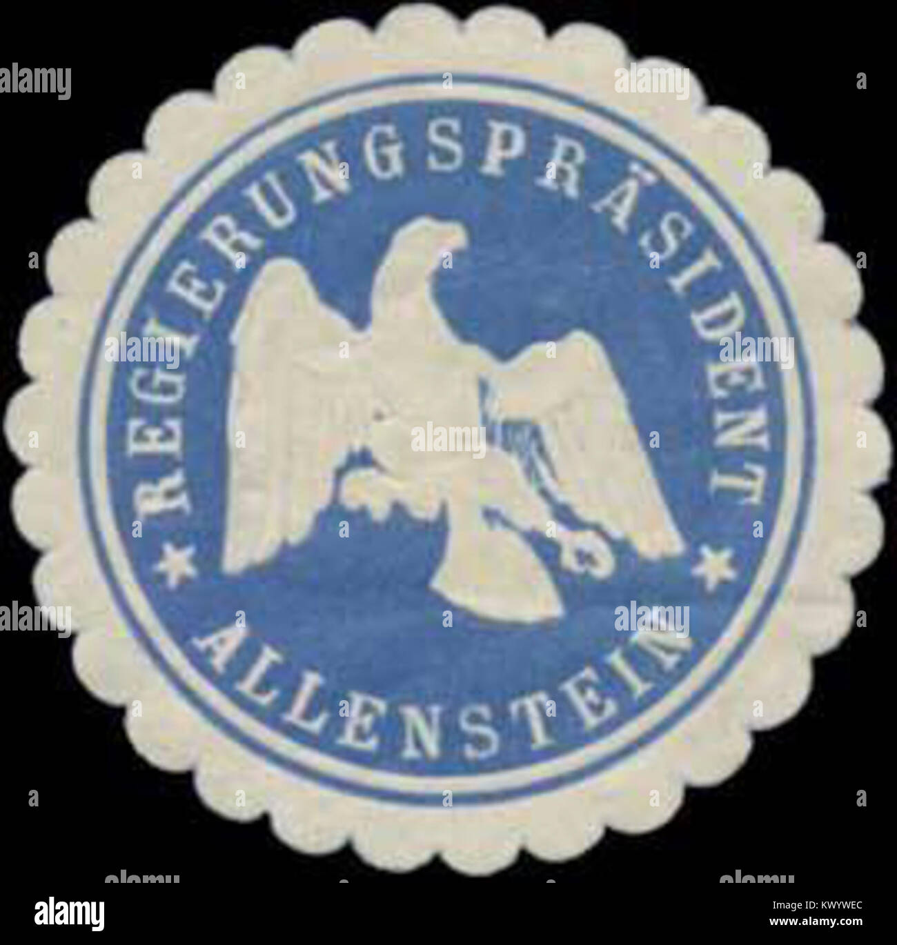A paper sealing-stamp issued by the Regierungspräsident (Government ...