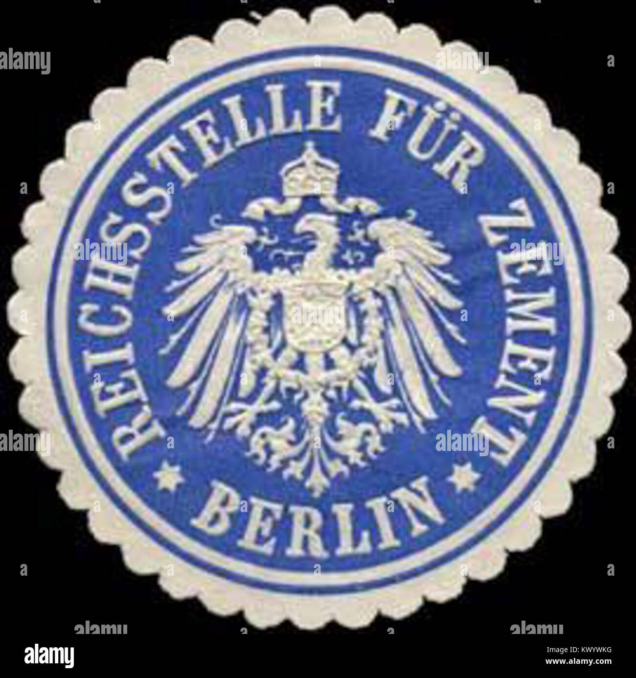 This seal represents the Reichsstelle für Zement (German Cement Office ...
