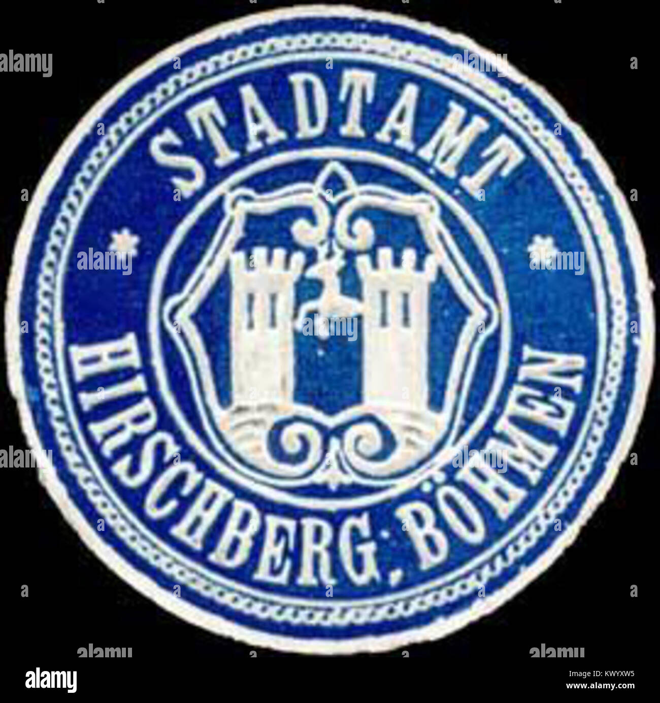 This seal belonged to the City Office of Hirschberg in Bohemia, now ...