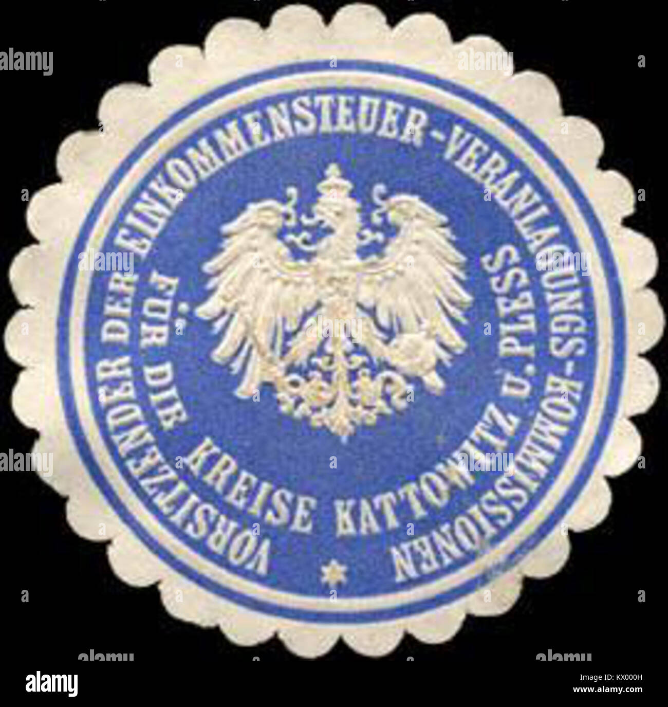 A seal representing the chairman of the income tax assessment ...