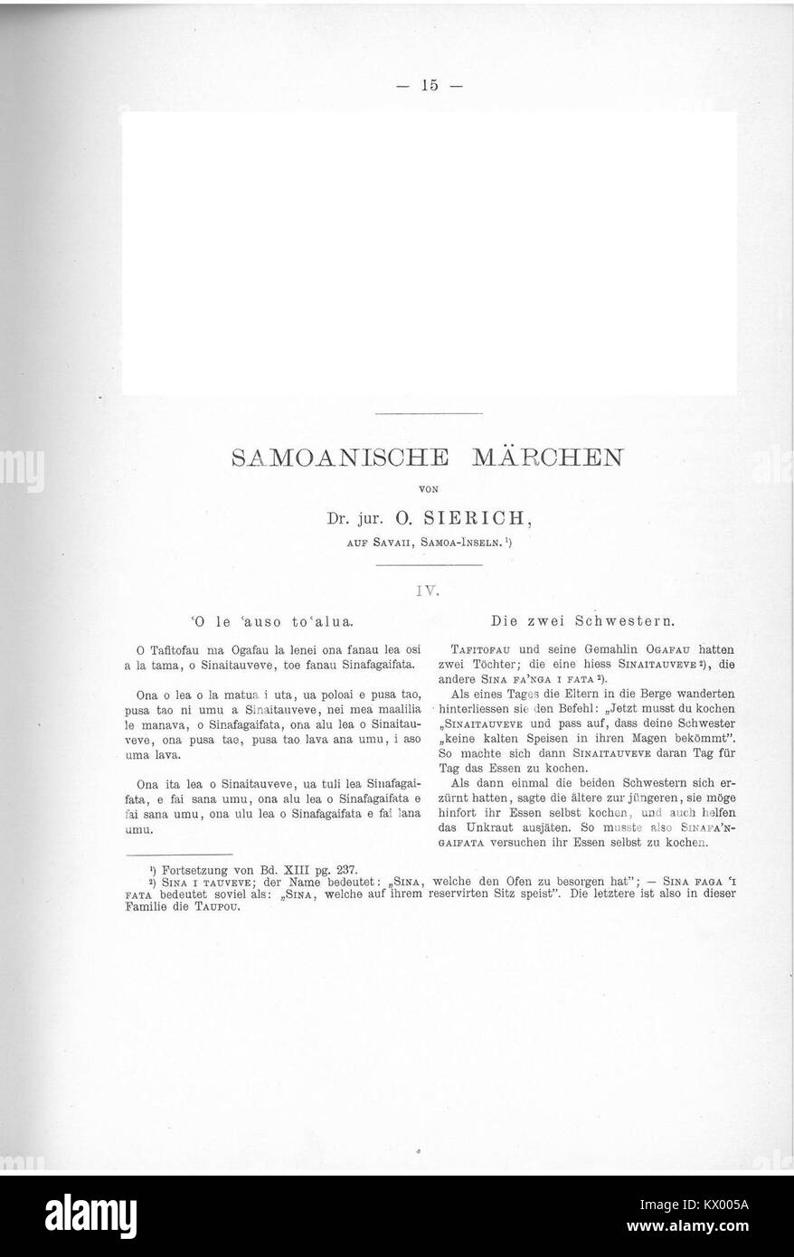 A volume from Sierich’s edited series of Samoan folktales, titled ...