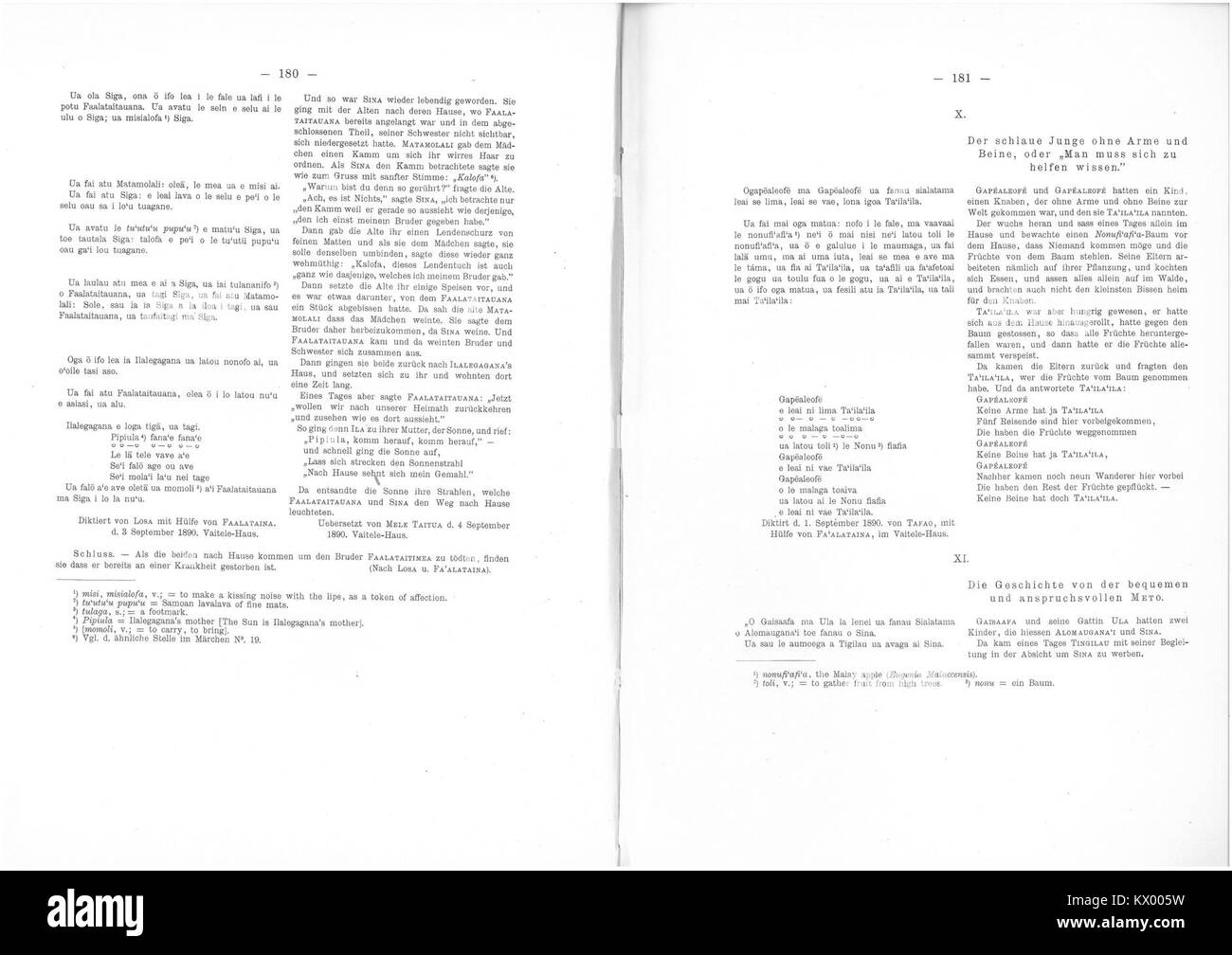 The publication 'Samoanische Märchen,' edited by Sierich, contains ...