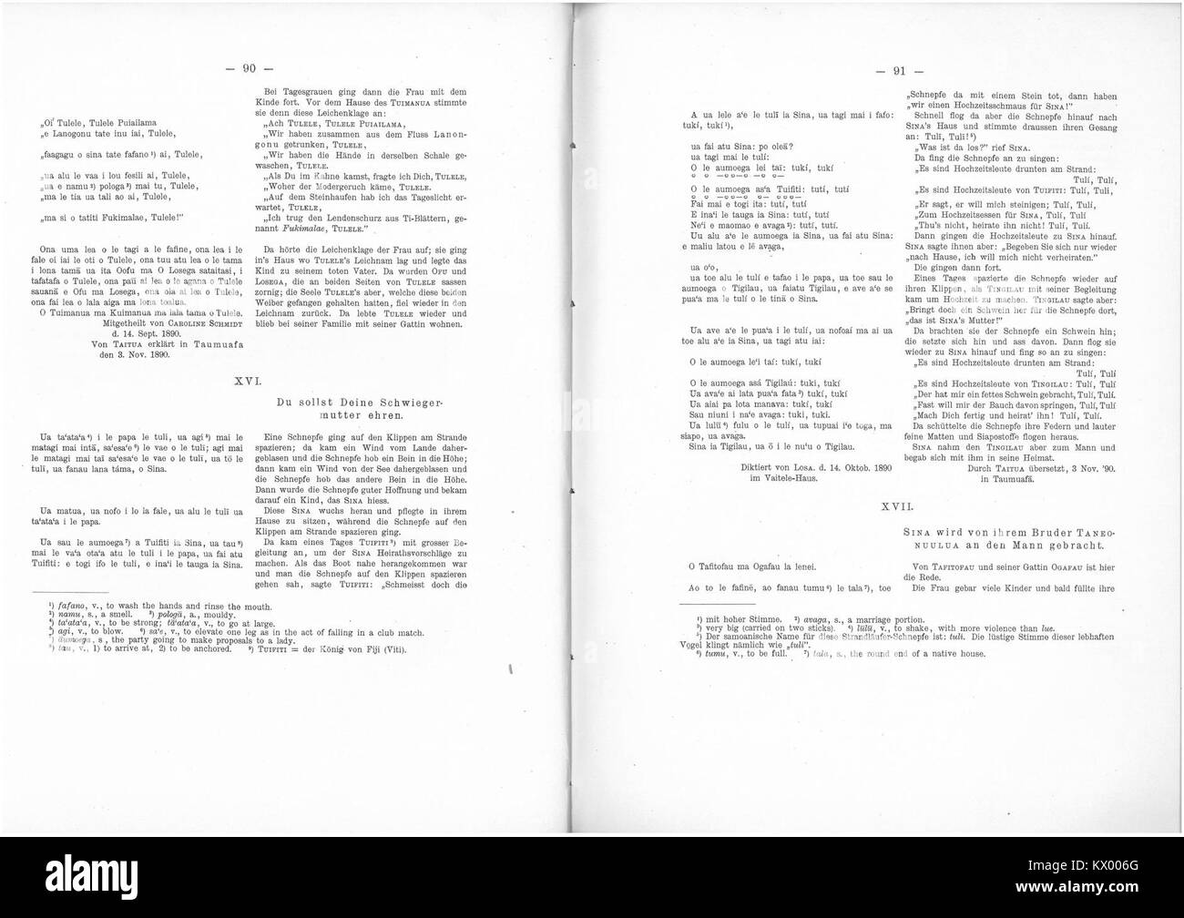 The edited volume 'Samoanische Märchen' features Samoan fairy tales ...