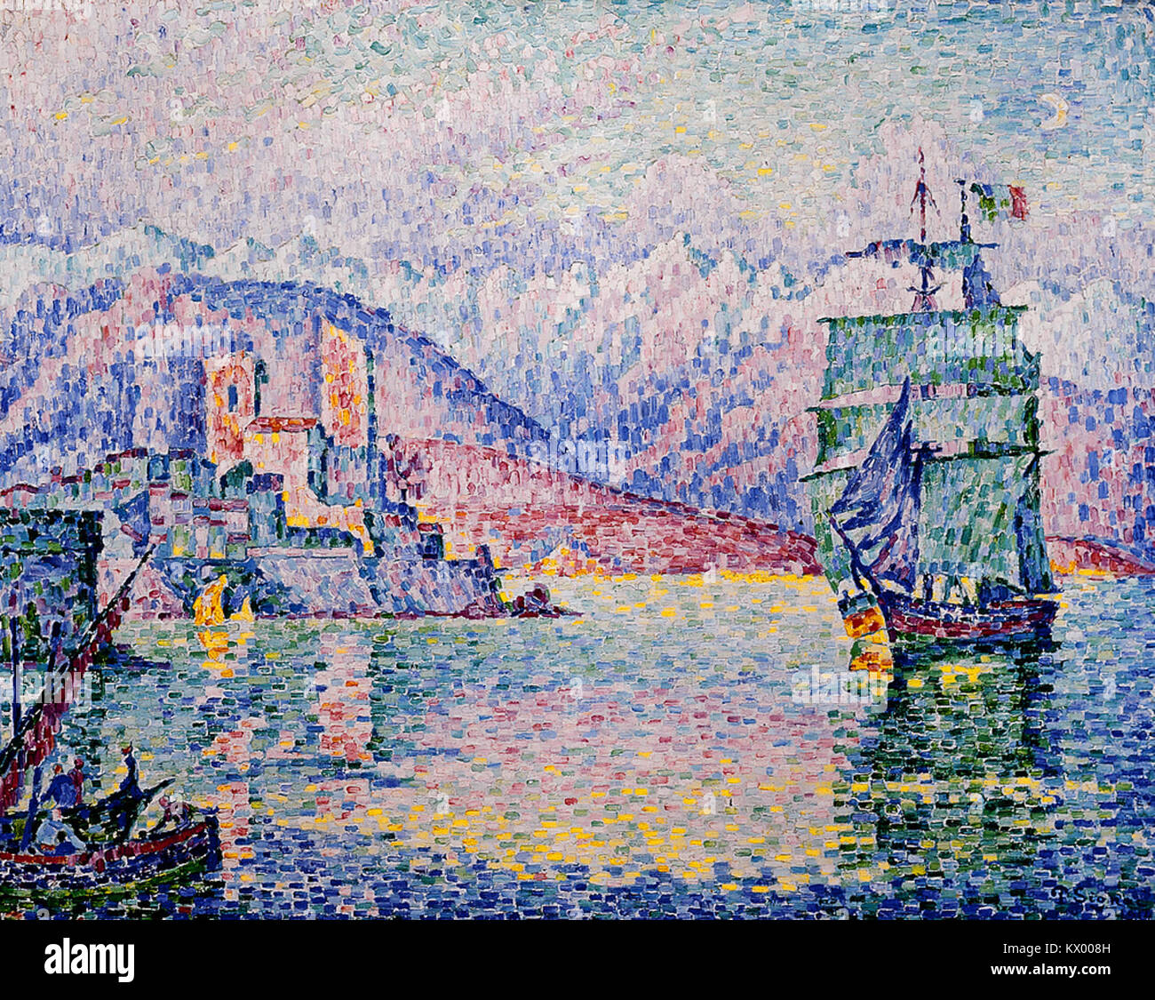 'Antibes, le soir' is a painting by Paul Signac, housed in the Musée d ...