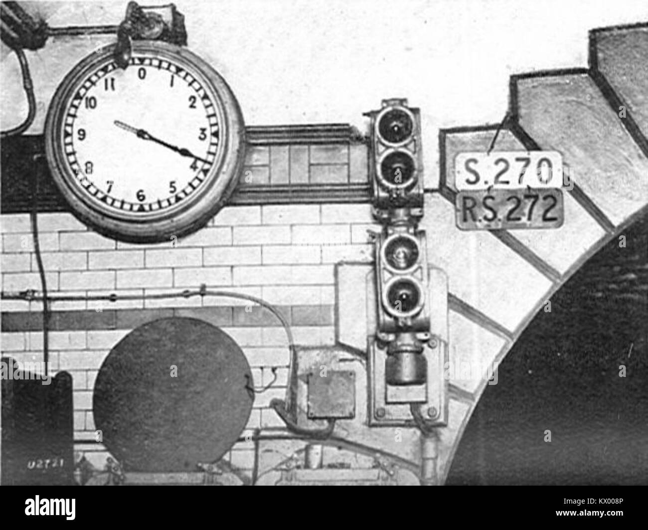 This image shows the signals and headway clock at Charing Cross station ...