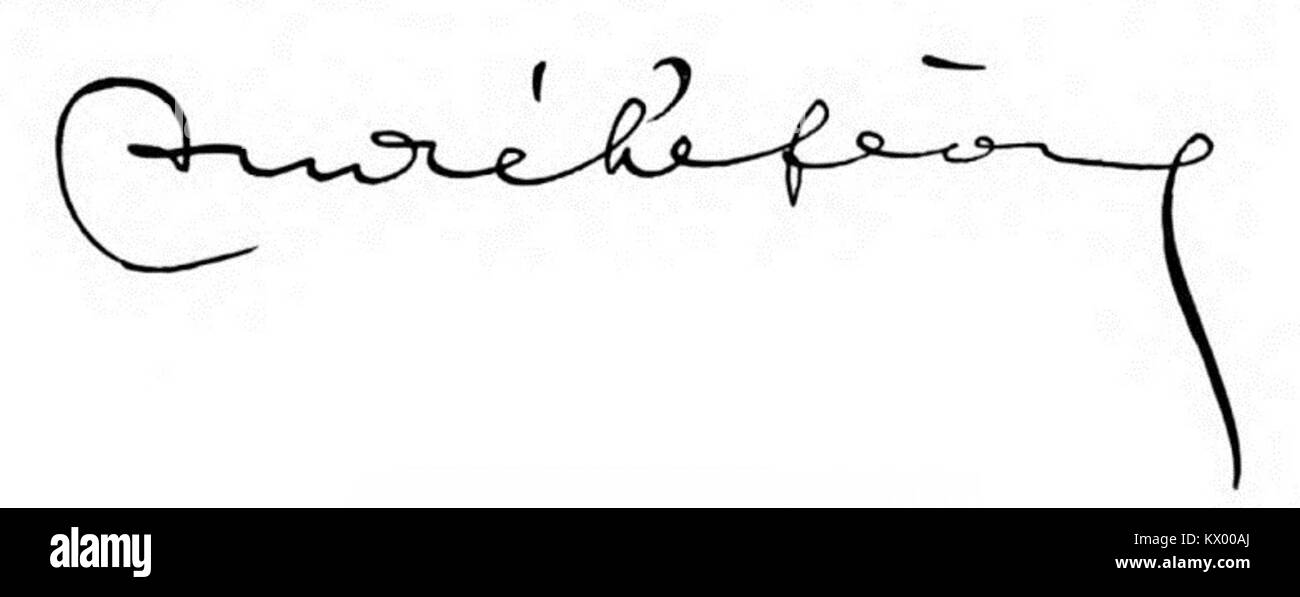 Signature of André Lefèvre, representing his authenticated mark used in ...