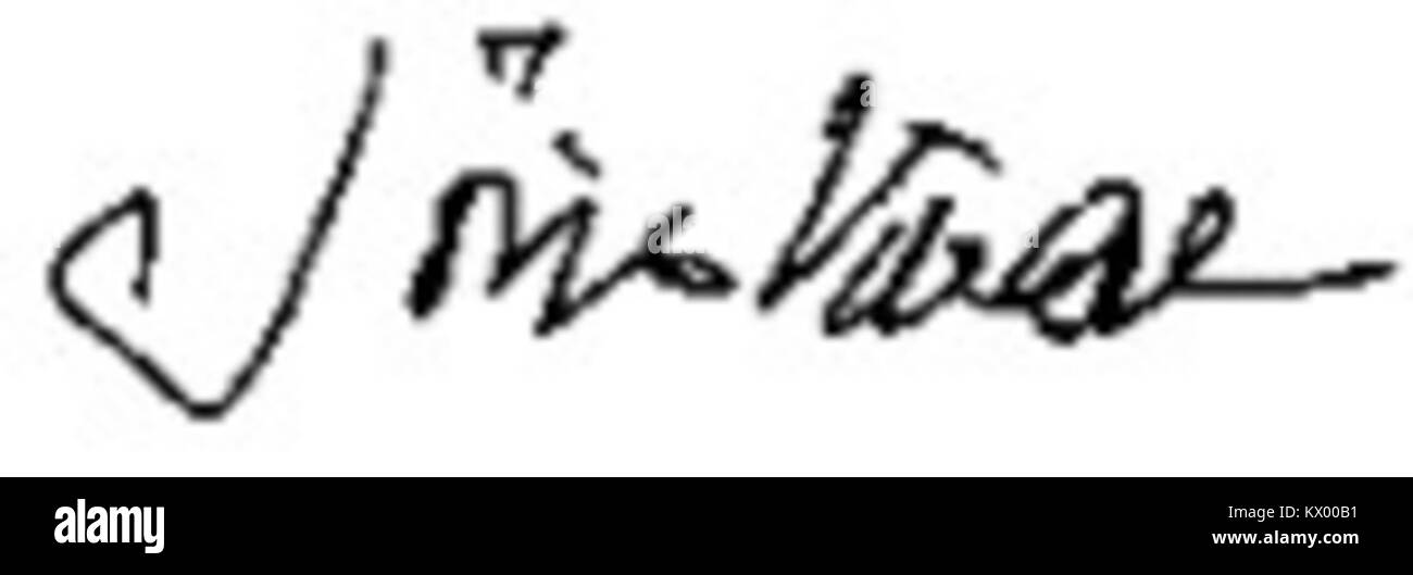 Signature of Jóvito Villalba Stock Photo - Alamy