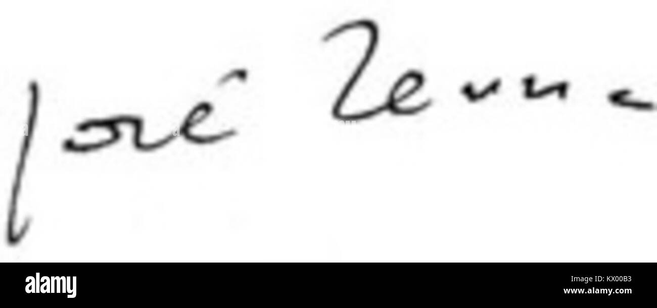 This image showcases the signature of José Serra, potentially a notable ...