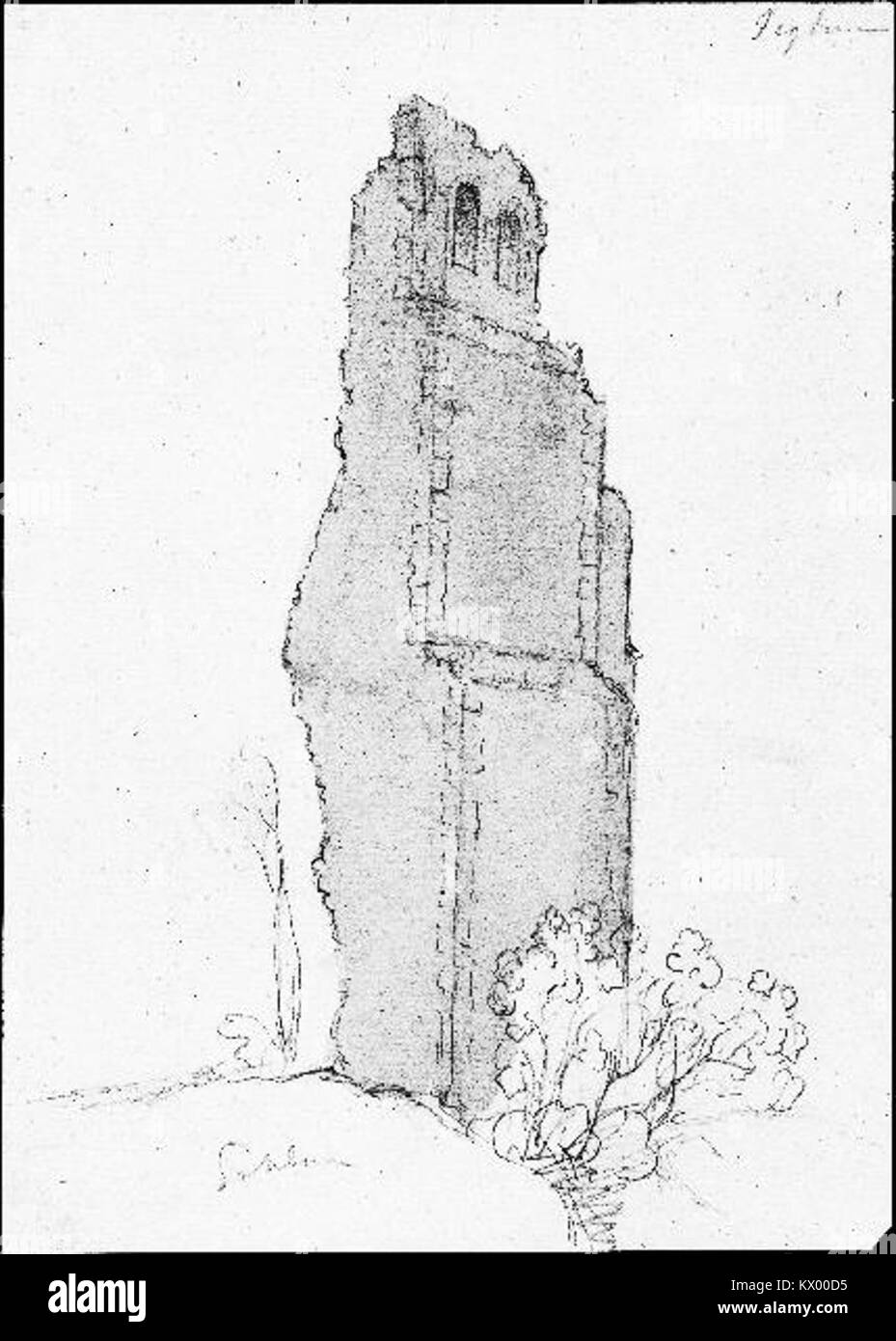 The ruins of Sankt Lars Church in Sigtuna, Sweden, are a historical ...