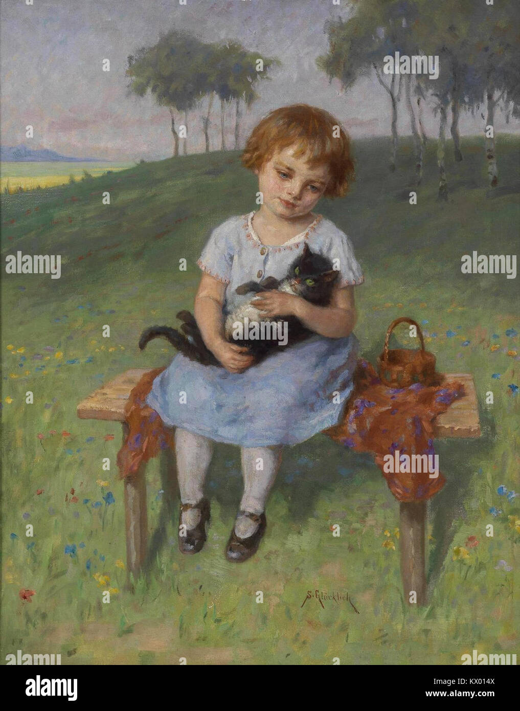 Mädchen mit katze hi-res stock photography and images - Alamy