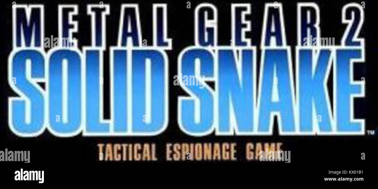 The logo for the 1990 video game 'Metal Gear 2', a sequel in the Metal ...