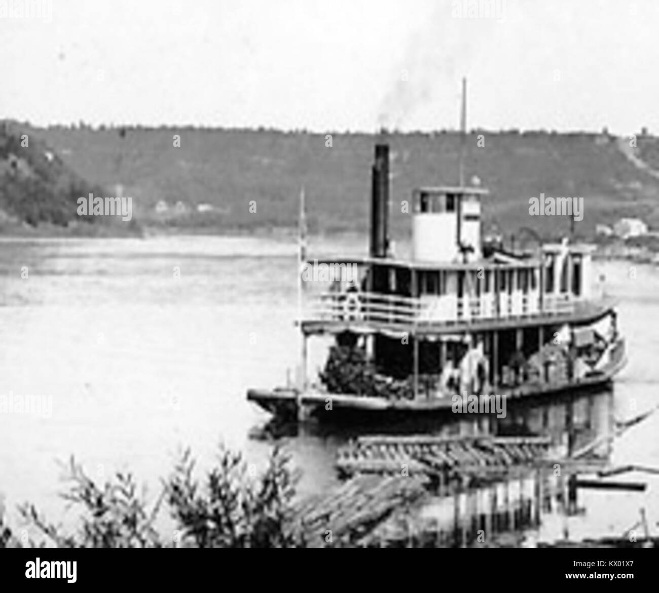 At Athabasca Landing near the mouth of the Slave River in Canada, the ...