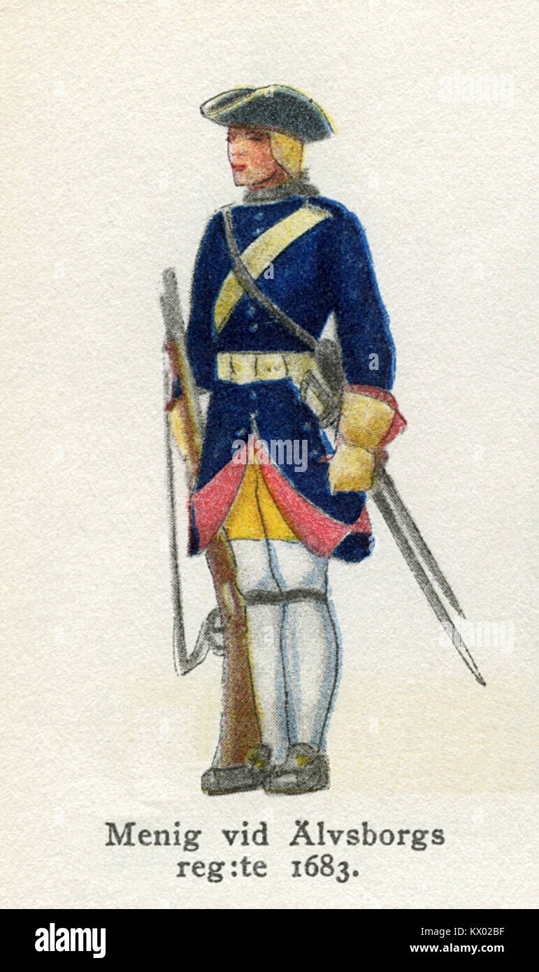 Menig älvsborgs regt 1683 Stock Photo - Alamy