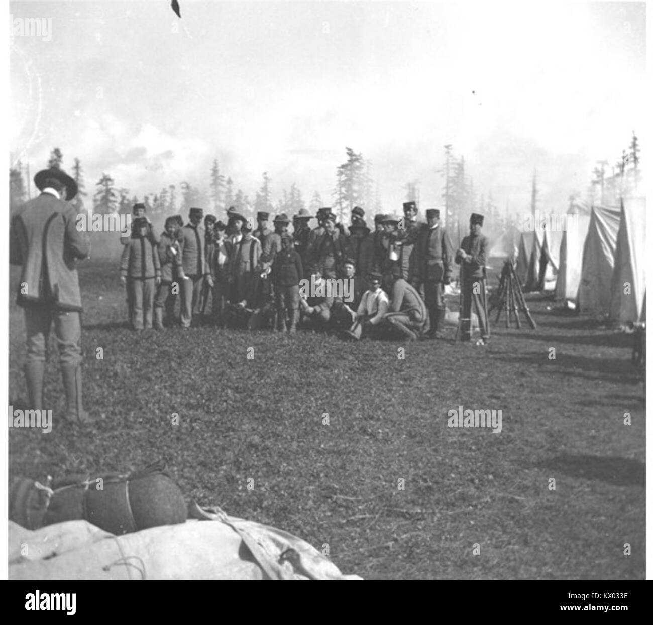 Military cadets during summer exercise at Fort Lawton, Washington, May ...