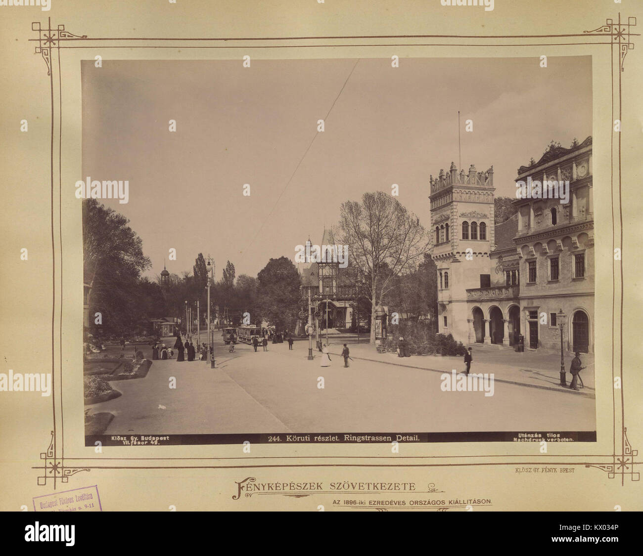 A photograph from the 1896 Millennial Exhibition in Budapest ...