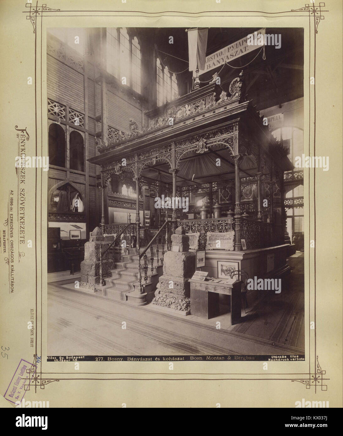 A photograph of the Bosnian Mining and Metallurgical Pavilion at the ...