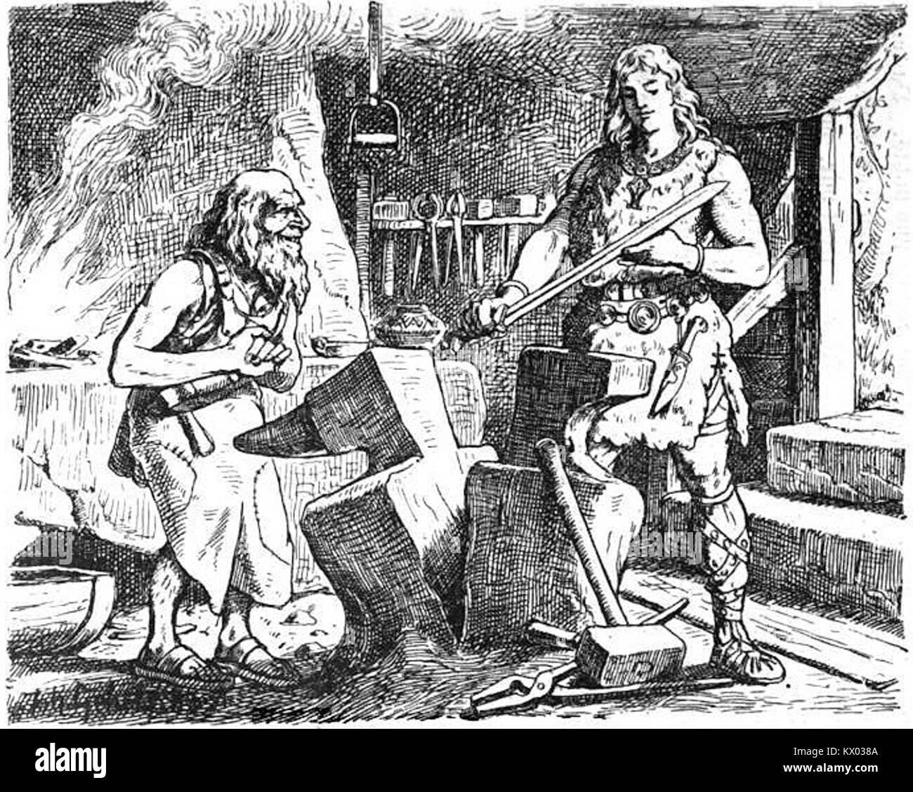 Norse myth sigurd Black and White Stock Photos & Images - Alamy