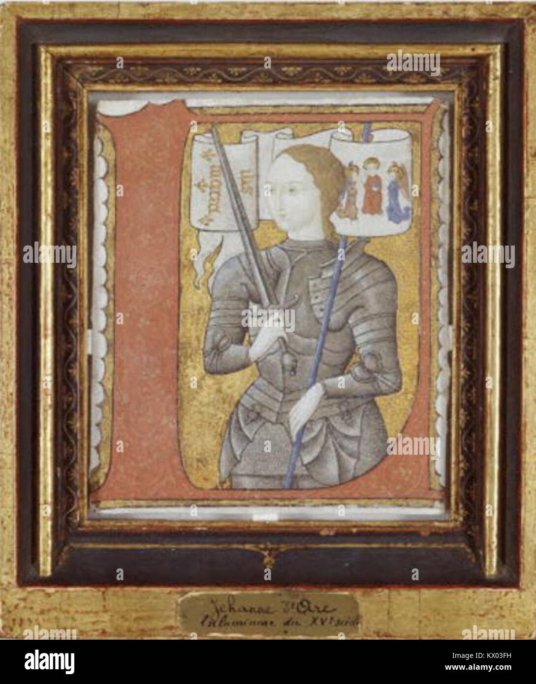 A miniature depiction of Joan of Arc, drawn from the Archives ...