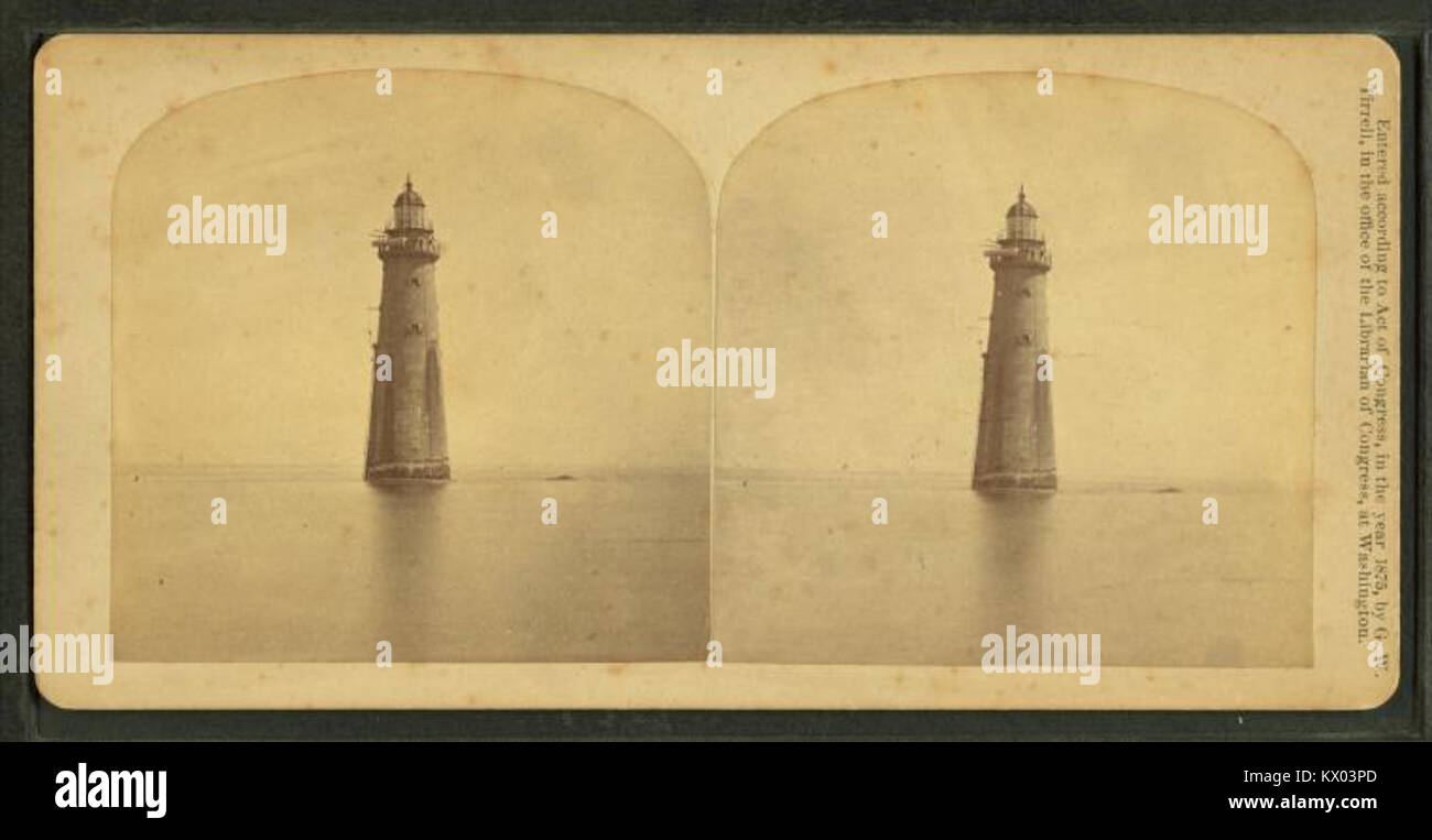 This historical image of Minot's Ledge Lighthouse by G. W. Tirrell ...