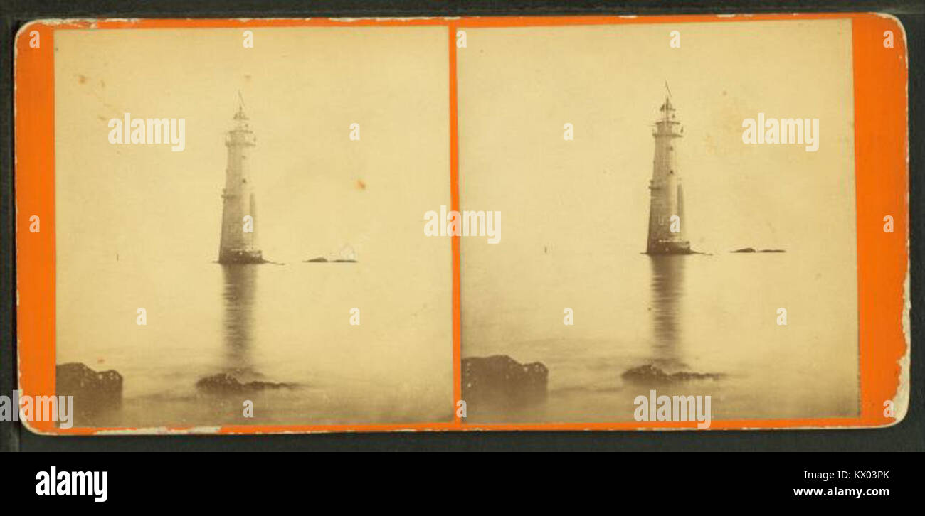 Minot's Ledge Lighthouse, by J. H. Williams 4 Stock Photo - Alamy