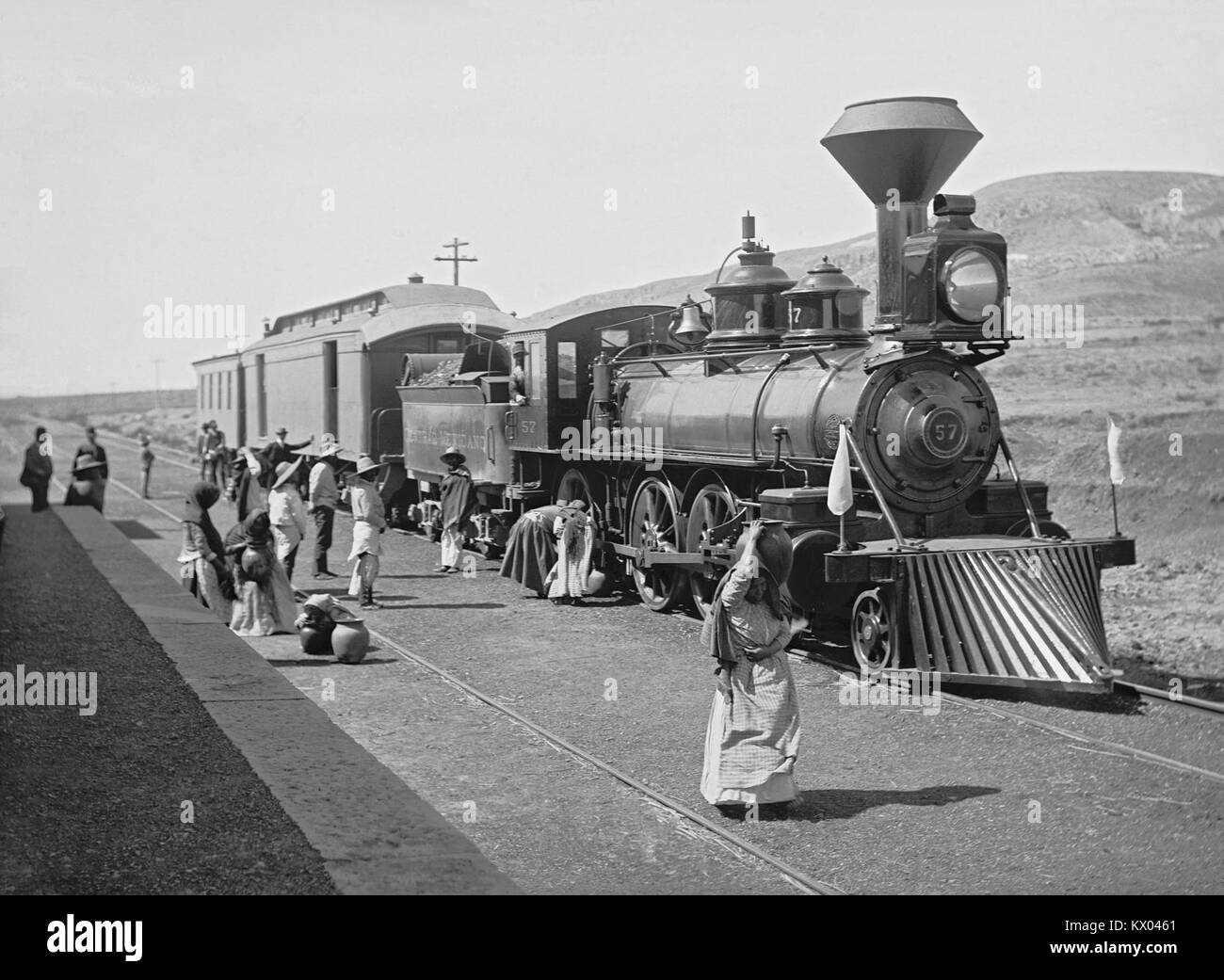 Photograph of a Mexican Central Railway train, showing railway ...