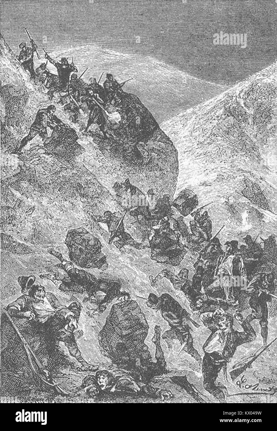 This illustration from 'Mathias Sandorf' by Léon Benett showcases a ...