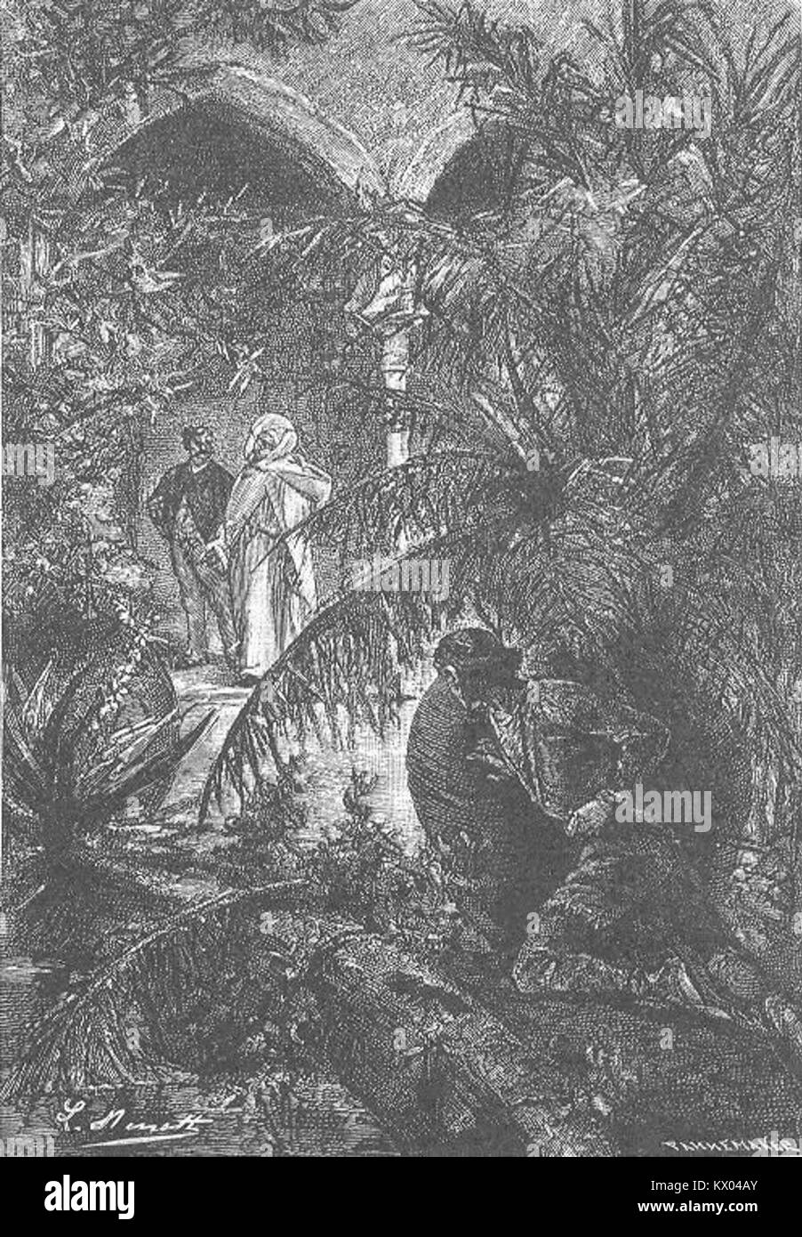 This illustration by Léon Benett depicts a scene from the novel ...