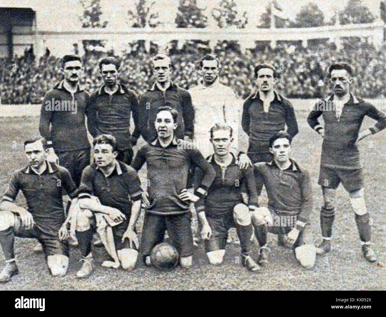 The Belgian football team, shown here in 1920, won the Olympic gold ...