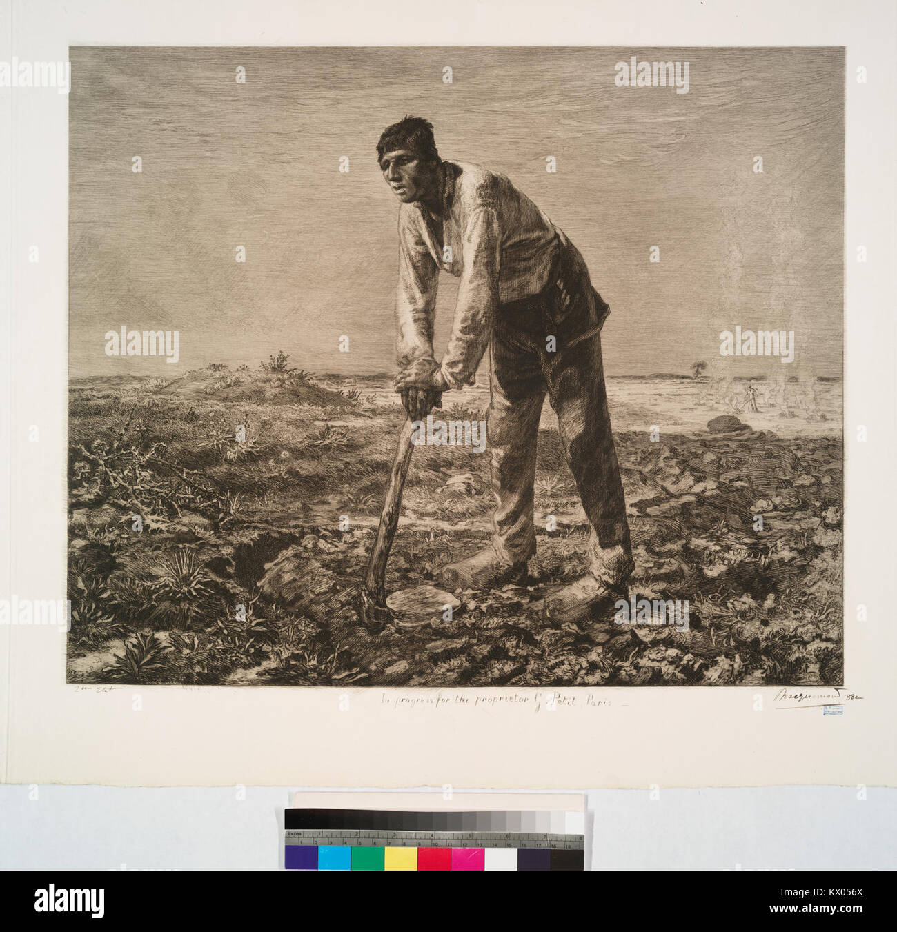 This artwork, 'Labor' (also known as 'The Peasant and the Hoe'), is ...