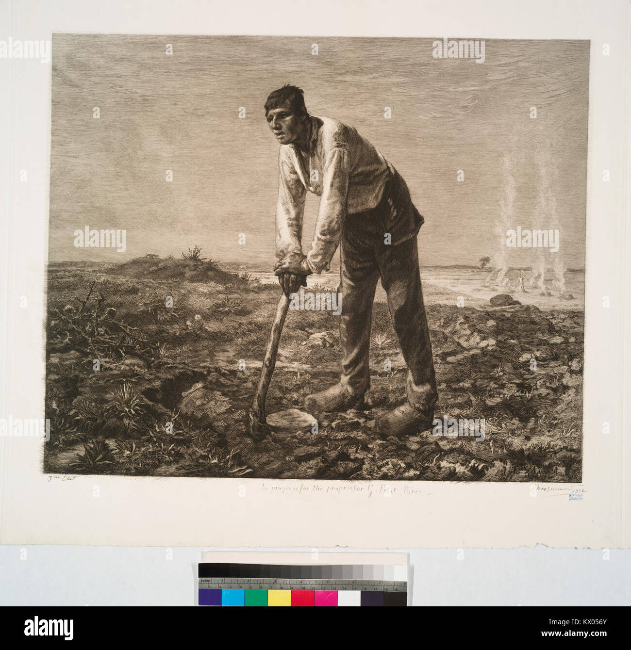Peasant with a hoe hi-res stock photography and images - Alamy