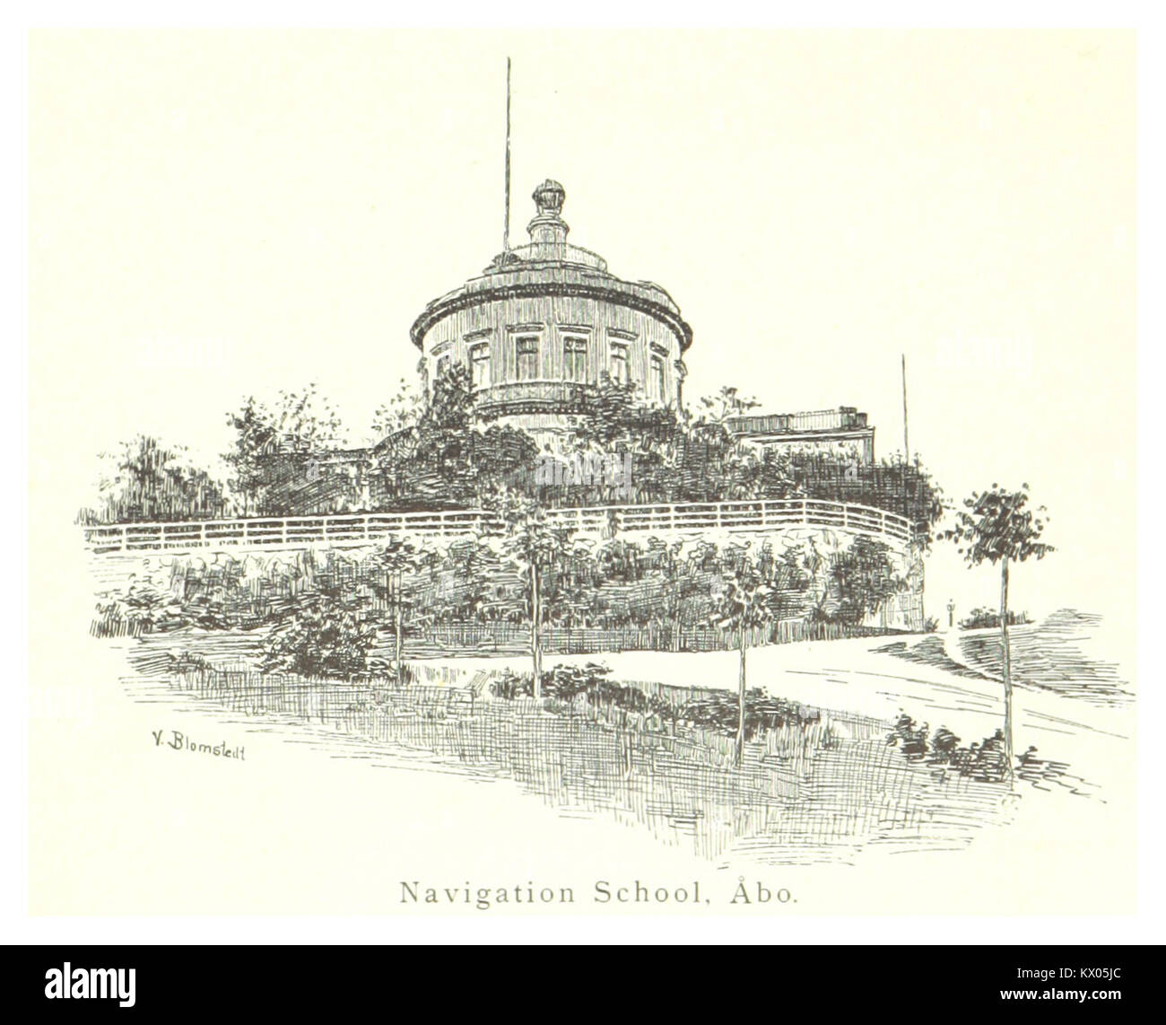 MECHELIN(1894) p209 Turku, (sv Åbo) Navigation school Stock Photo - Alamy