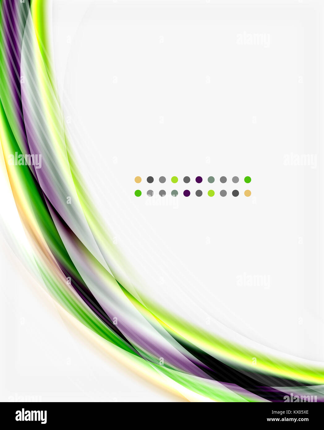 Glossy wave on white space. Business message or slogan background Stock ...